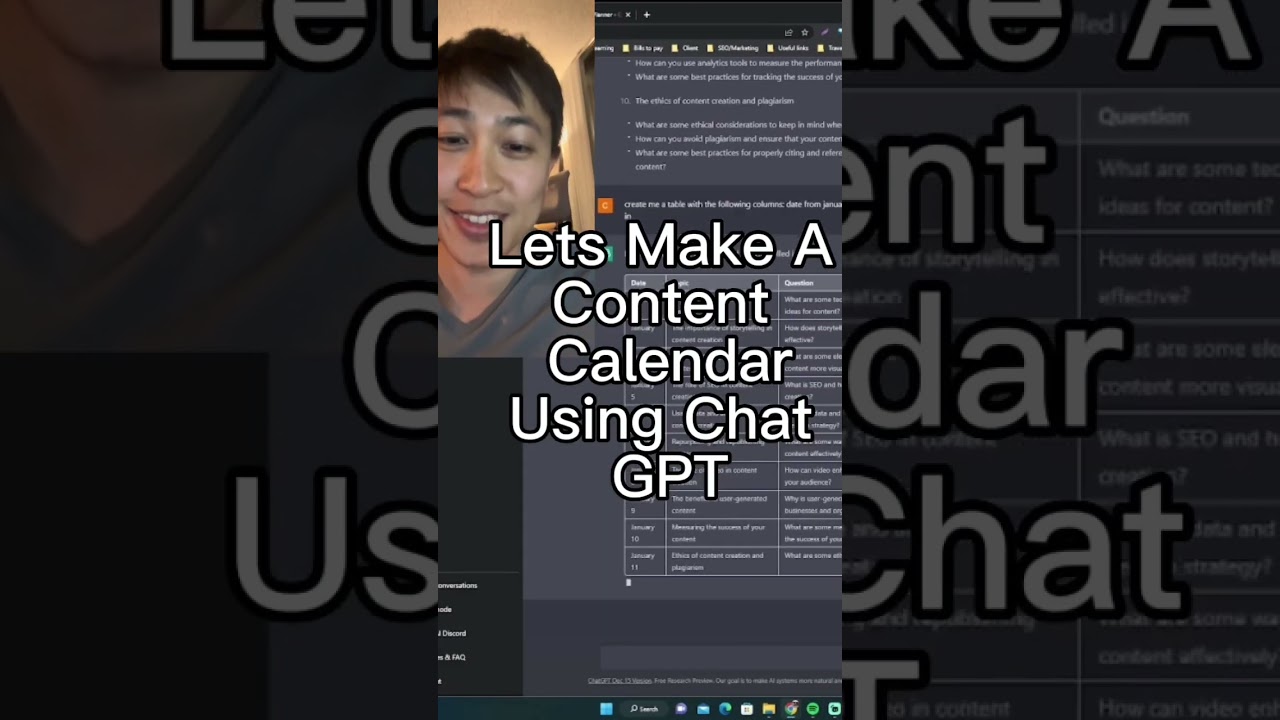 Content Calendar Using Chat GPT You Can Paste In Google Sheets #chatgpt #contentmarketing ...