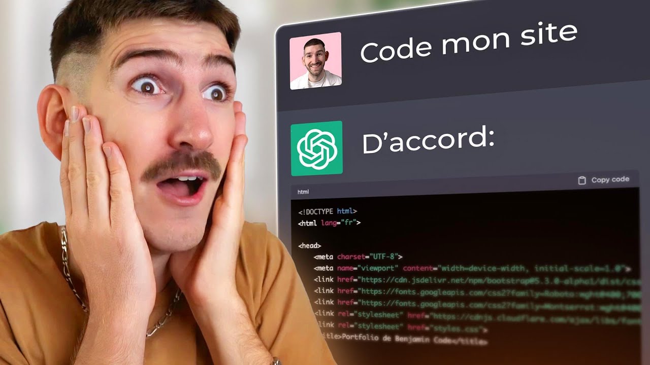 J’ai laissé ChatGPT coder TOUT mon site (avec Bootstrap) » chatGPT 活用動画まとめ