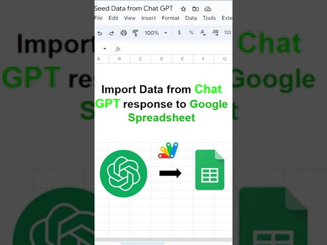 📊📥 Import data from Chat GPT into Google Spreadsheet effortlessly! #chatgpt #googlesheets 💡🖥️ ...