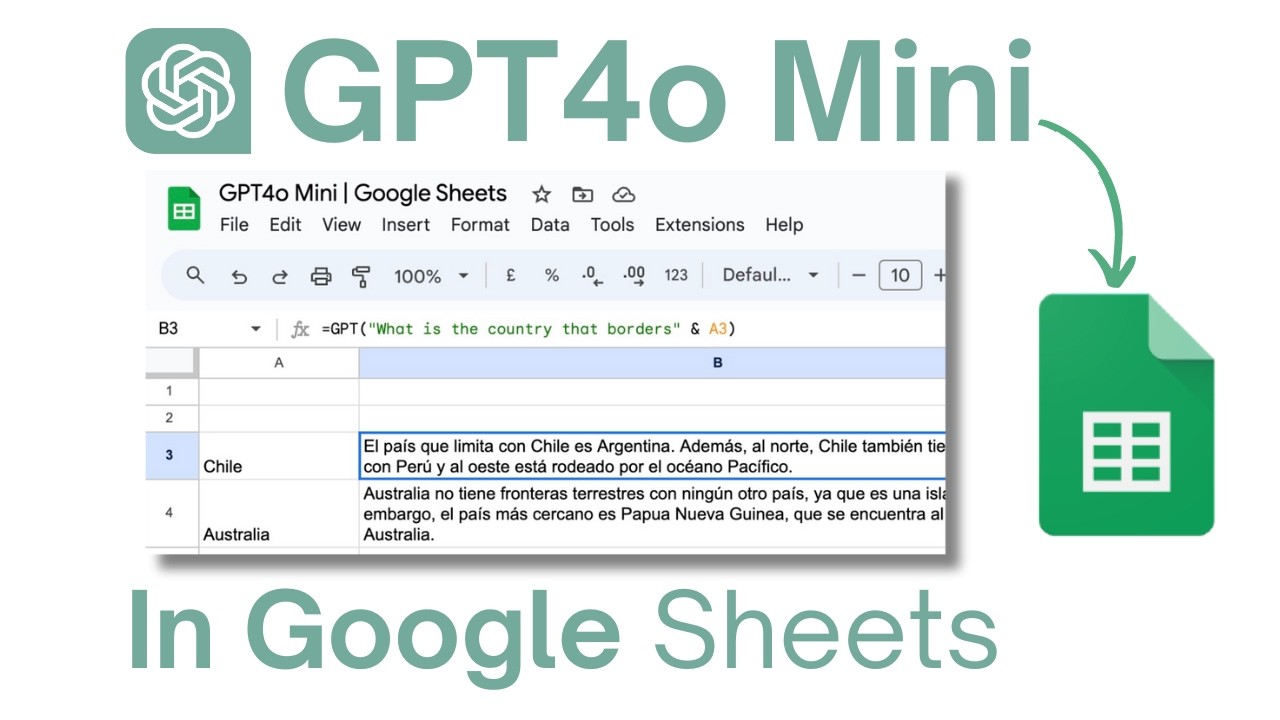 ChatGPT 4o Mini in Google Sheets for Free! (Step-by-Step Tutorial) » chatGPT 活用動画まとめ